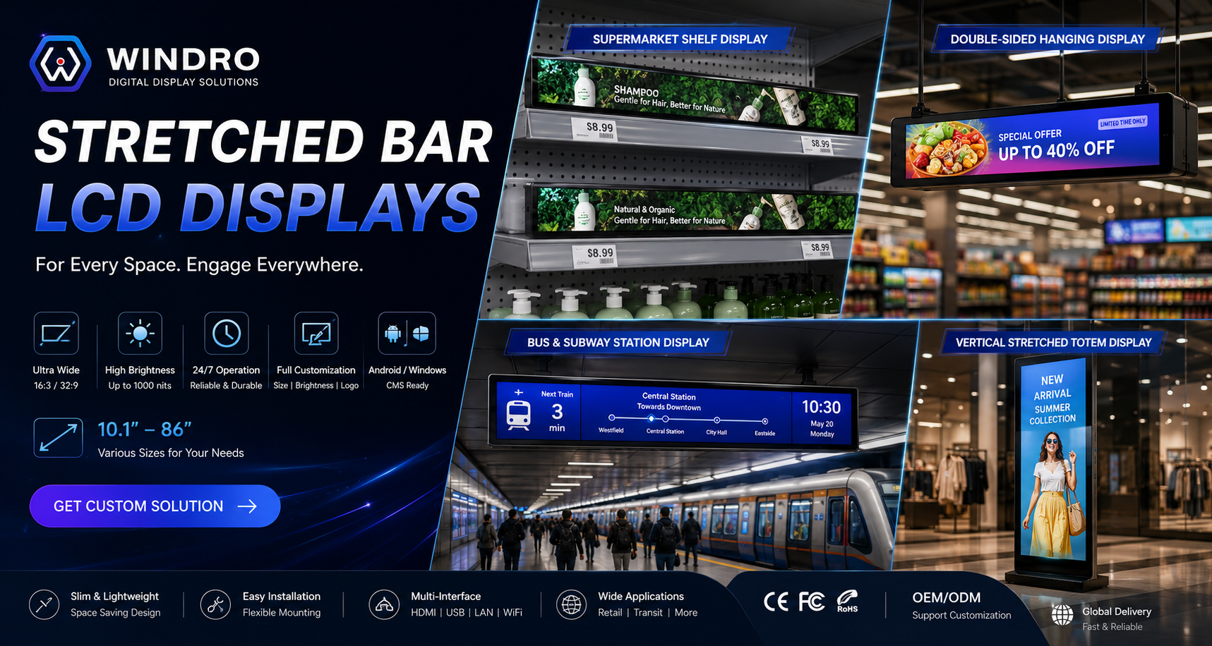 stretched-bar-display | Custom Industrial Panel PC Manufacturer ...